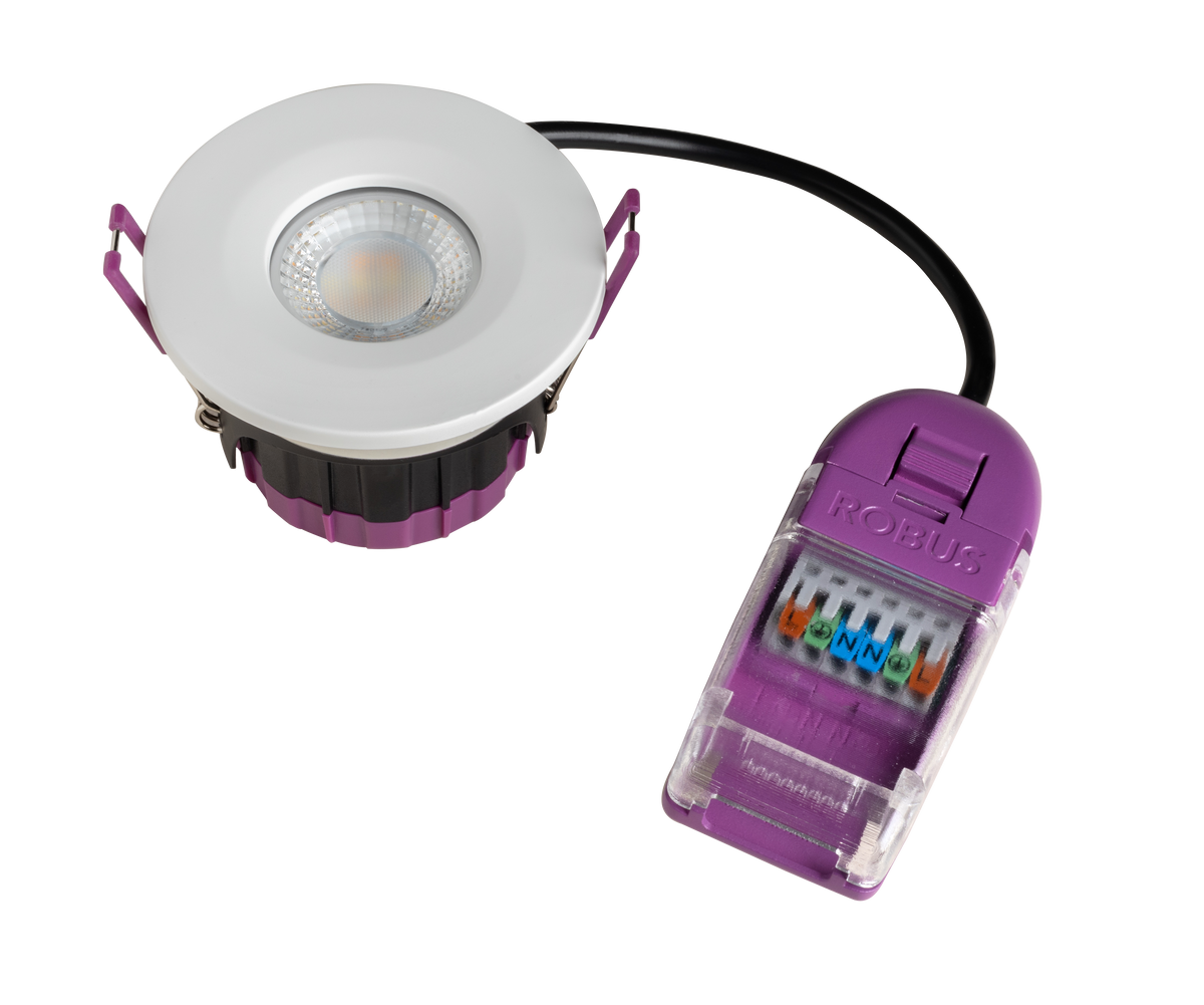 Robus RULX-01 ULTIMUM EXPRESS 5/7 Dual Wattage IP65 Fire Rated Downlig ...