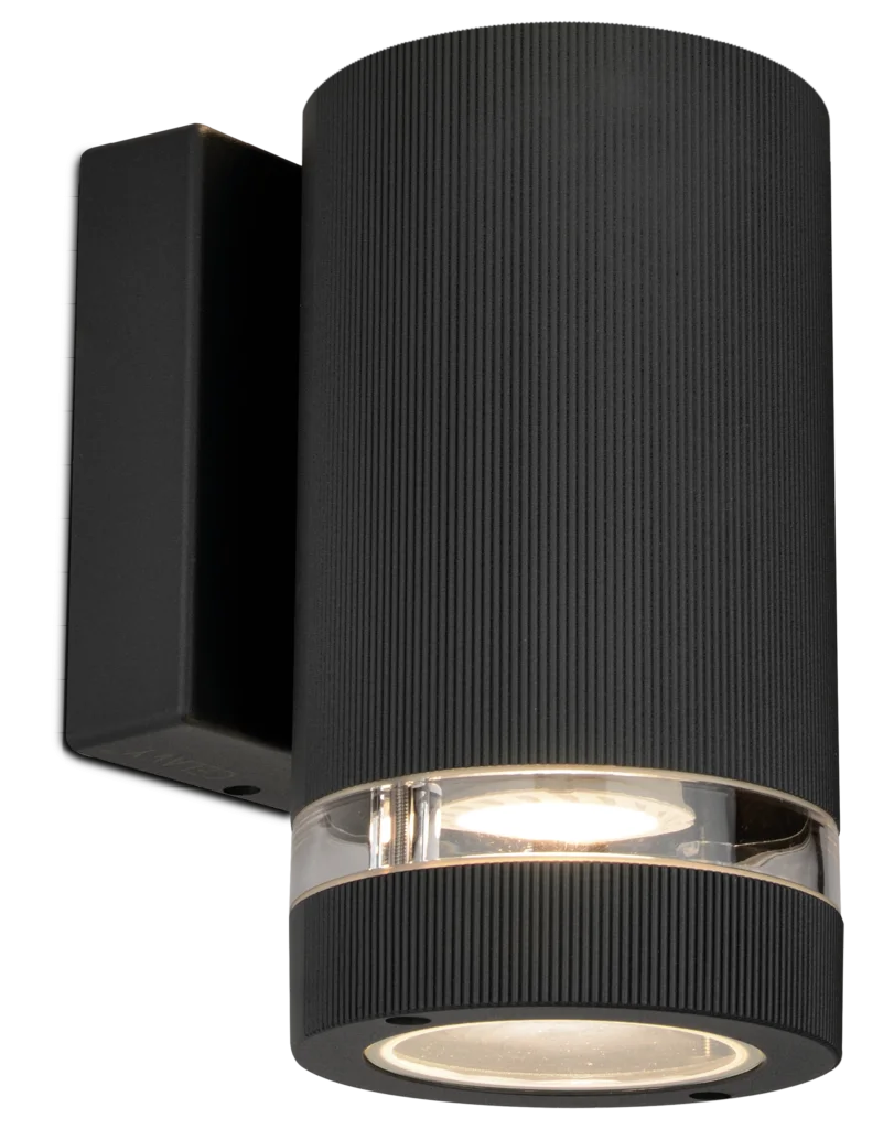 Kosnic OCAD-BLK Ocala Down Wall Light, GU10 LED lamp x 1 Black ...