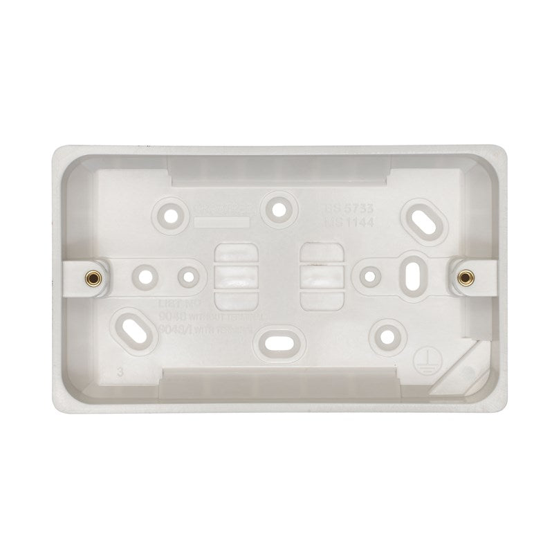 Crabtree 9048 2 Gang 29mm Surface Installation Box — Electricals Online