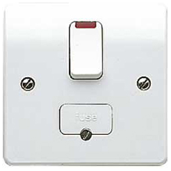 MK Logic Plus K370WHI 13A DP Switched Fused Spur with Neon and Flex Ou ...