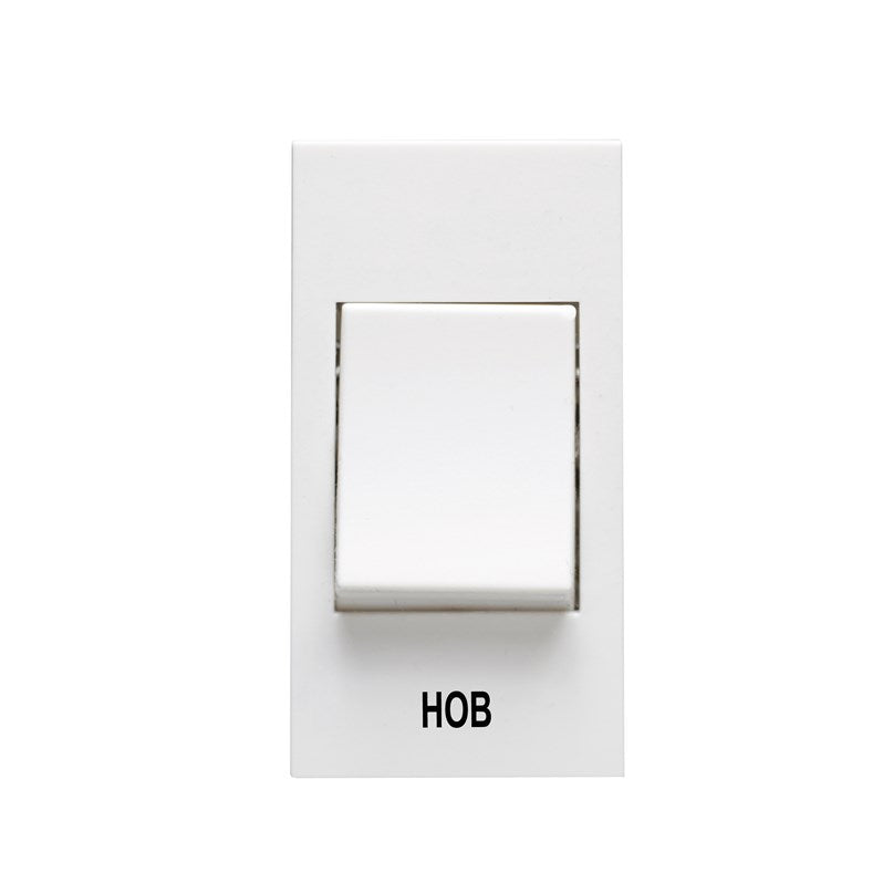 Volex Accessories DG3460NRHB 20A 1G DP Grid Switch Module Printed 'Hob ...