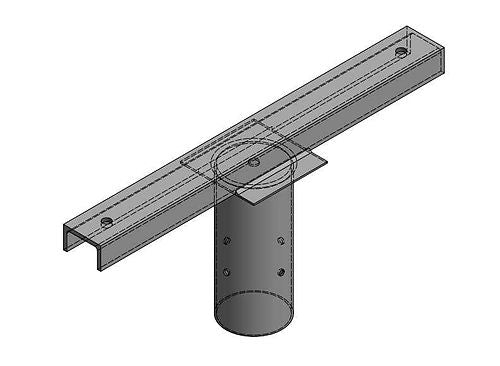 BEI Lighting X2/89 Double Flood Light Bracket Galvanised Finish 76mm S ...