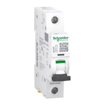 Schneider A9F54106 Acti9 6A Single Pole 10kA C Curve MCB — Electricals ...
