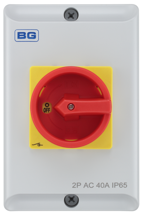 BG CPRSD240 Rotary Isolator, 40A 2 Pole — Electricals Online