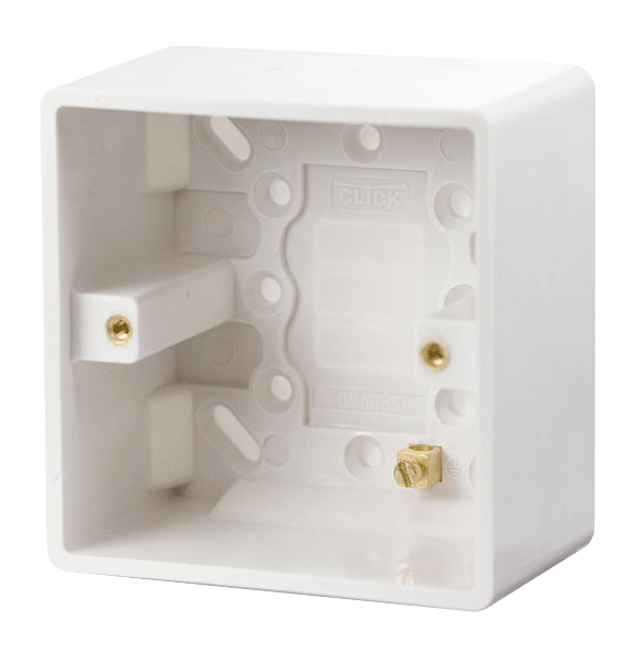 Click Scolmore Mode CMA085 1 Gang 47mm Moulded Pattress Box ...