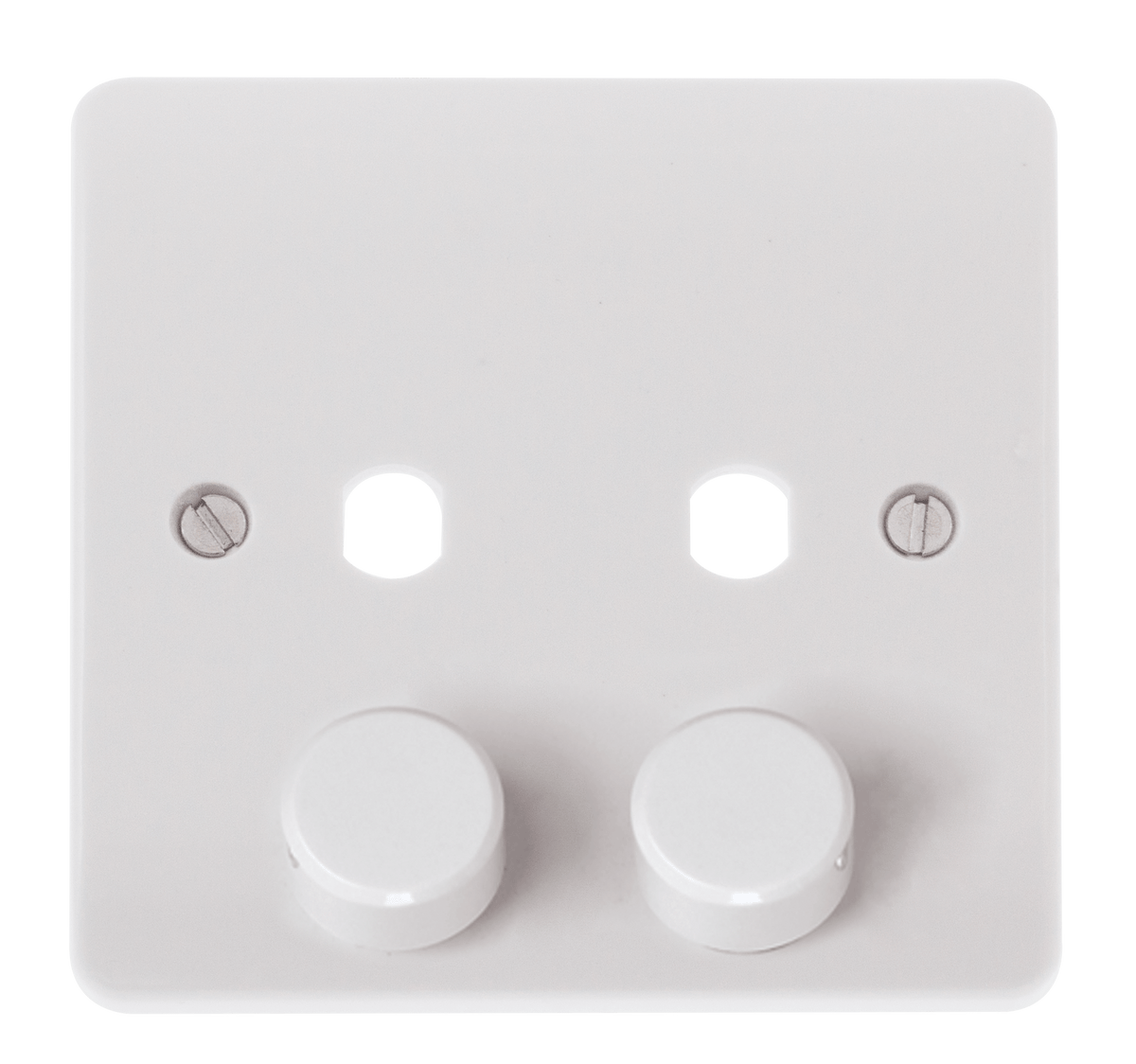 Click Scolmore CMA146PL 2 Gang Single Dimmer Plate & Knobs ...