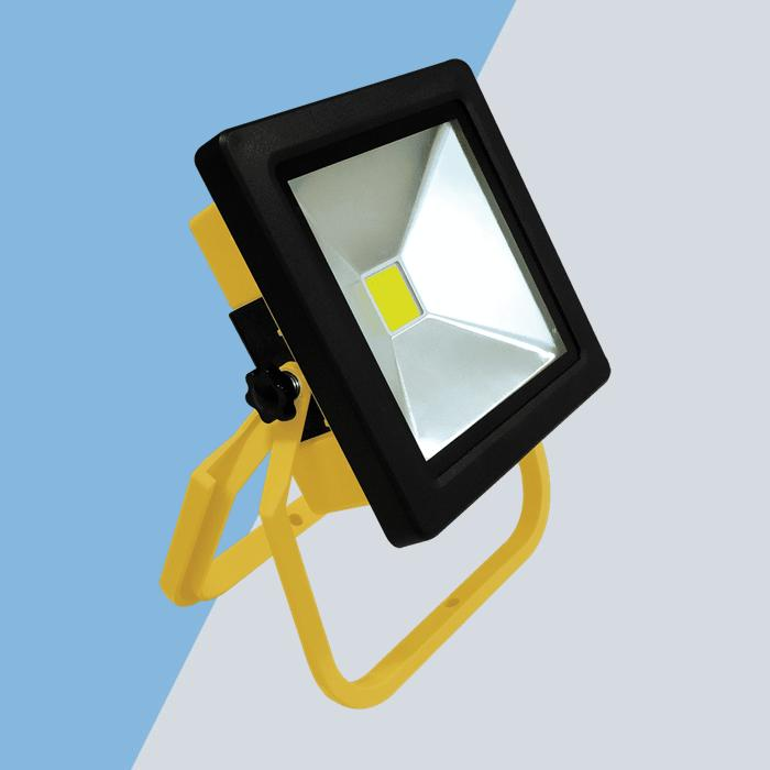 Eterna VECORCFL20 20W IP44 yellow economy rechargeable LED floodlight ...