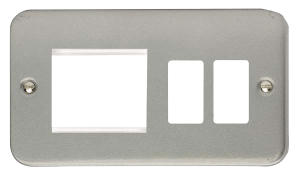 Scolmore CL31102 2 Gang GridPro Plate with Twin Data Aperture Metal ...