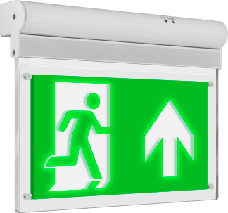 Luceco LEMDEBM3 Decorative Exit Blade with Up Legend — Electricals Online