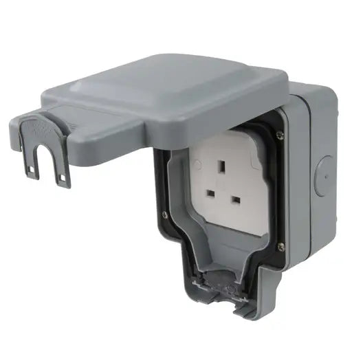 MK K56486GRY Masterseal Plus 13A 1 Gang Switched Socket Weatherproof I ...