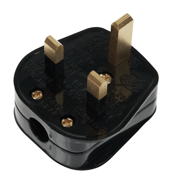 Click Essentials PA330 13A Rewireable Plug Top Black — Electricals Online