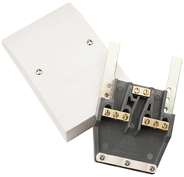 Click Scolmore PRW217 45A Easyfit Dual Appliance Outlet Plate ...