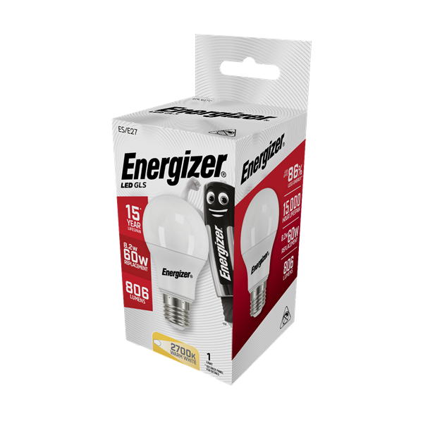 Energizer S8863 LED GLS 8W ES Warm White — Electricals Online