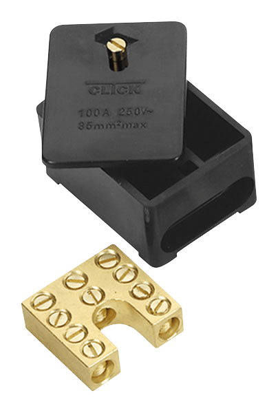 Click Scolmore WA227 Essentials 100A Single Pole Link Box 5x35mm² ...