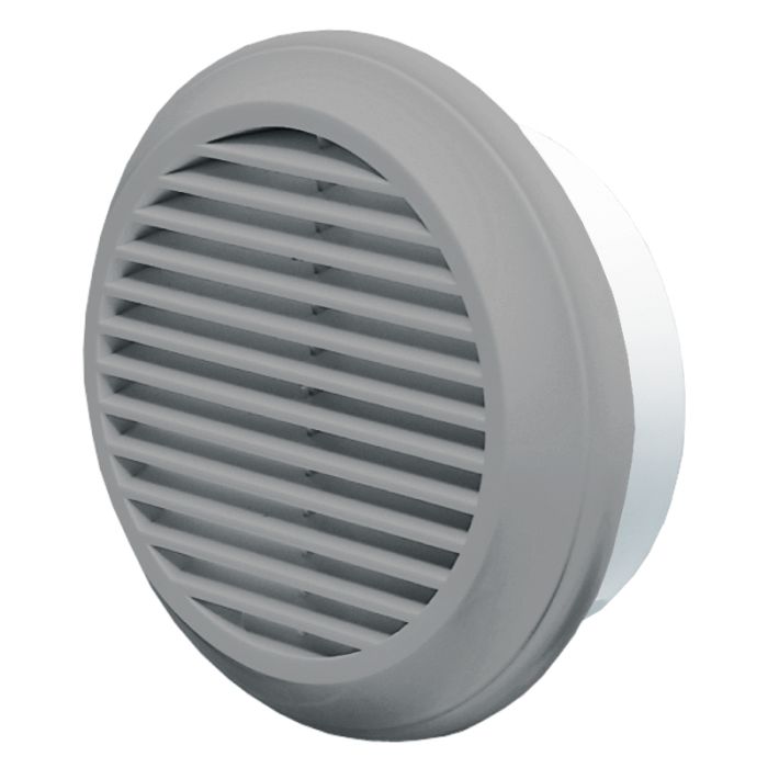 Blauberg DECOR 100-MB GREY Plastic Circular Fixed Blade External Grill ...