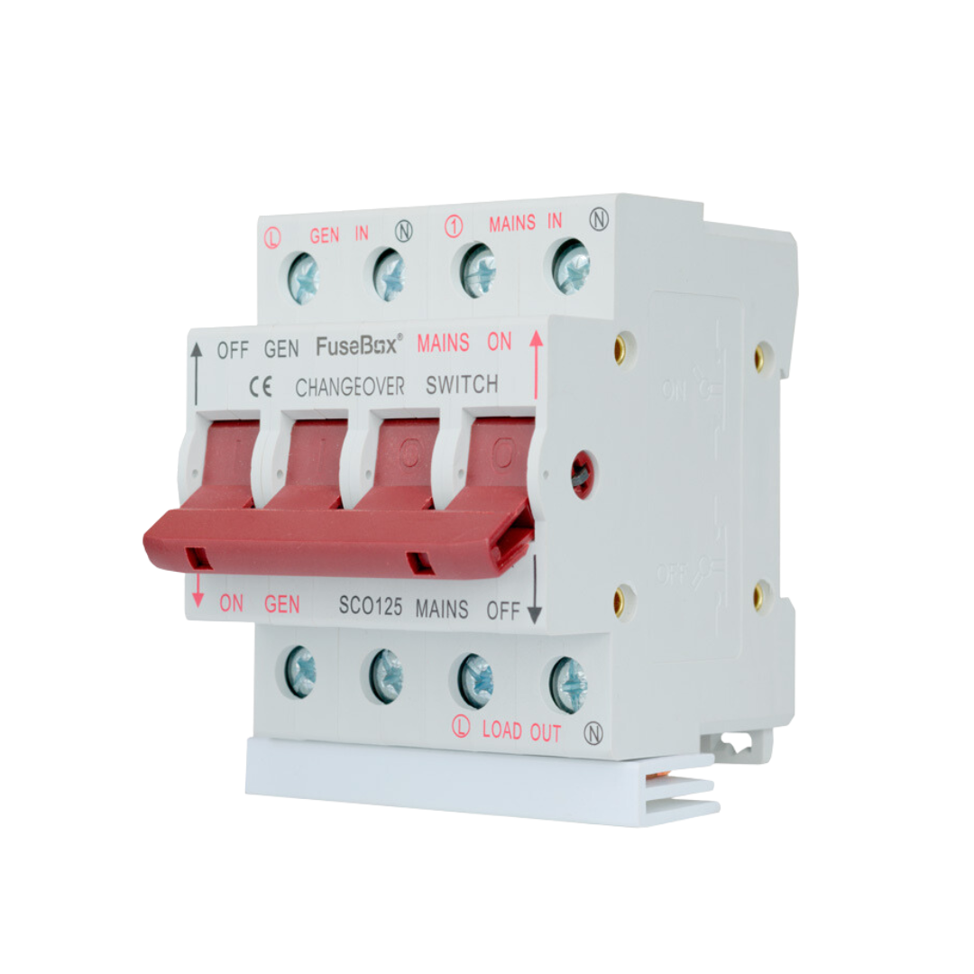 FuseBox SCO125SWB 125A Changeover Switch and Busbar — Electricals Online