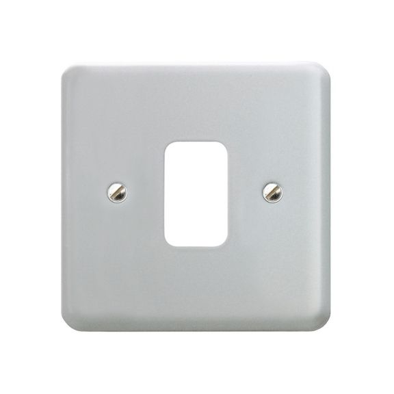 MK Grid Plus K3491ALM 1G 1Module Metal Frontplate — Electricals Online