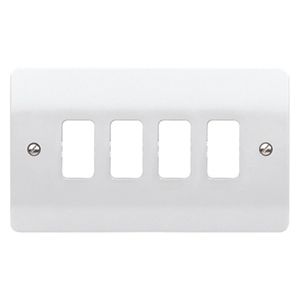 MK Grid Plus K3634WHI 4G White Frontplate — Electricals Online