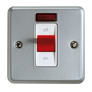 MK K5240ALM Metalclad Plus 32A DP 1G 1W Switch with Neon Metal Clad ...