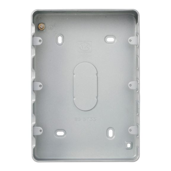 MK Grid Plus K8895ALM 9G + 12G Surface Back Box — Electricals Online