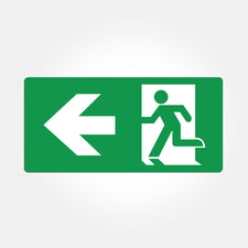 Eterna ISOEBLGDL ISO 7010 Left Arrow Legend For Emergency Exit Boxes ...