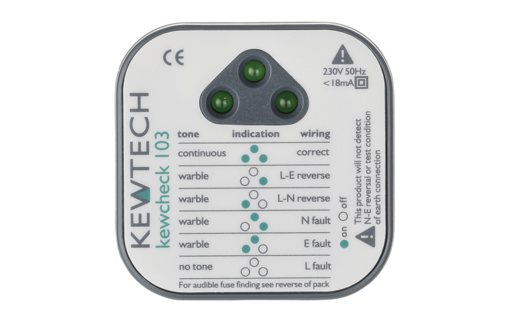Kewtech KEWCHECK103 Reliable Socket Tester — Electricals Online
