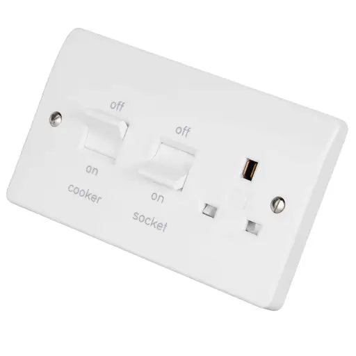 MK K5060WHI Logic Plus 45A DP Cooker Unit with White Rockers White ...