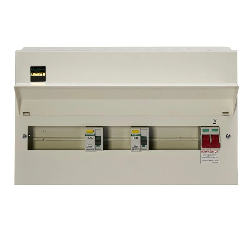 Crabtree 18MSDR15 15 Way Dual RCD Consumer Unit 100A Main Switch, 80A ...