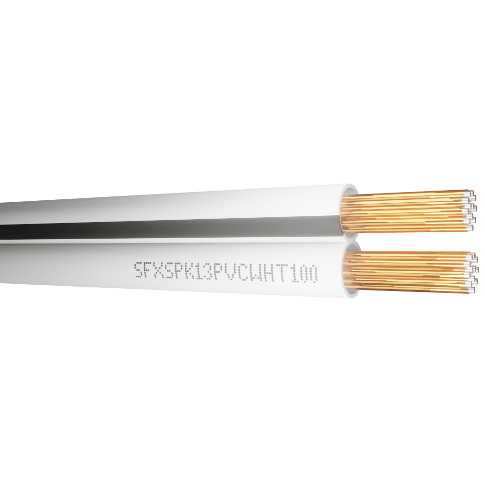 Securi-Flex SFX/SPK-13-PVC-WHT-100 Speaker Cable 2 Cores 13 x 0.2mm x ...