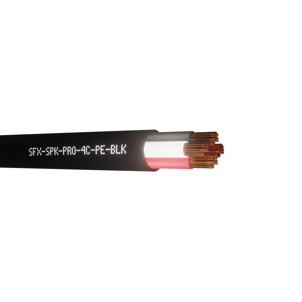 Securi-Flex SFX/SPK-PRO-4C-PE-BLK-1 Speaker Cable 4 Cores — Electricals ...
