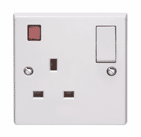 Volex Accessories VX1400 1G Single Pole Switched Socket with Neon ...